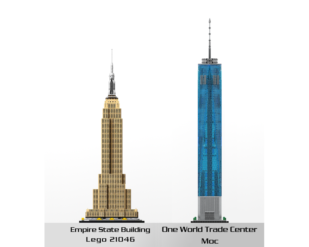 Lego Moc One World Trade Center 1800 Scale By Spbrix Rebrickable