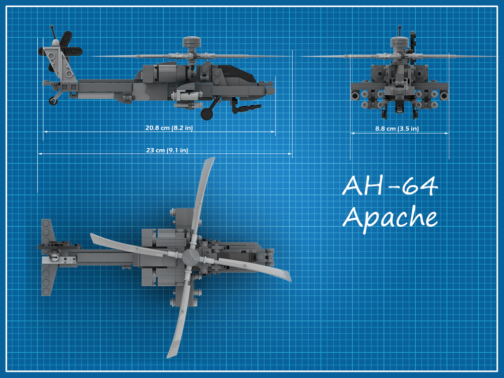 Lego Moc Ah 64 Apache 172 Scale By Abracadabrick Rebrickable