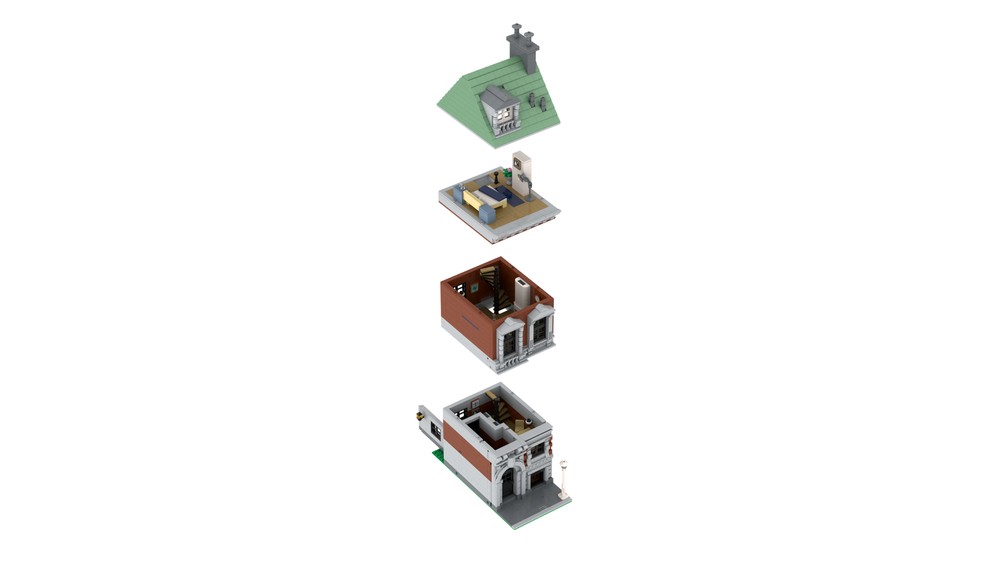 Lego Moc Modular Swedish Apartment Building By Creable Rebrickable