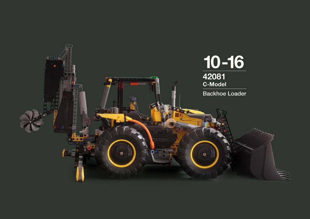 Lego Moc 42081 Backhoe Loader By Casuallegoenjoyer Rebrickable