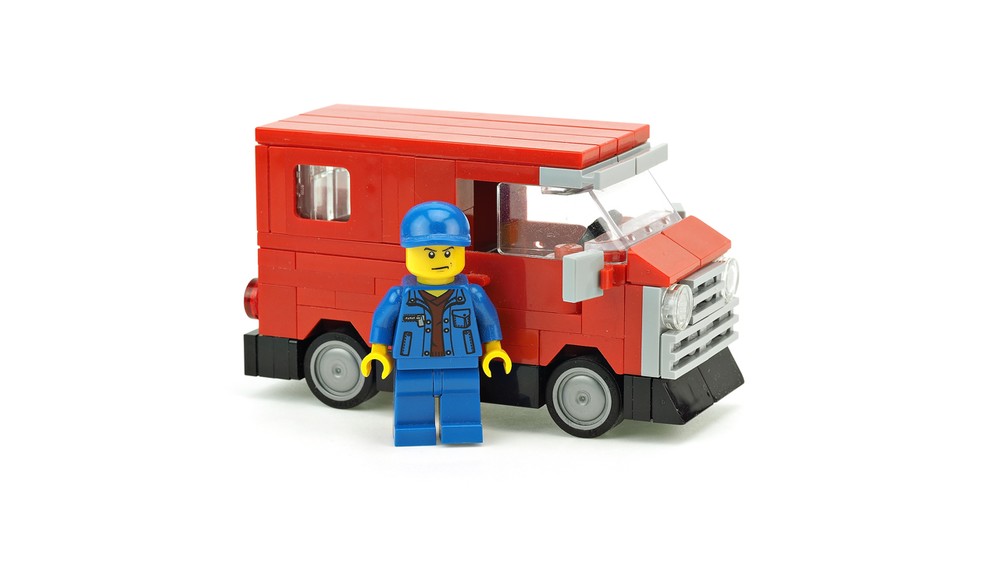Lego Moc Red Van By Demarco Rebrickable Build With Lego