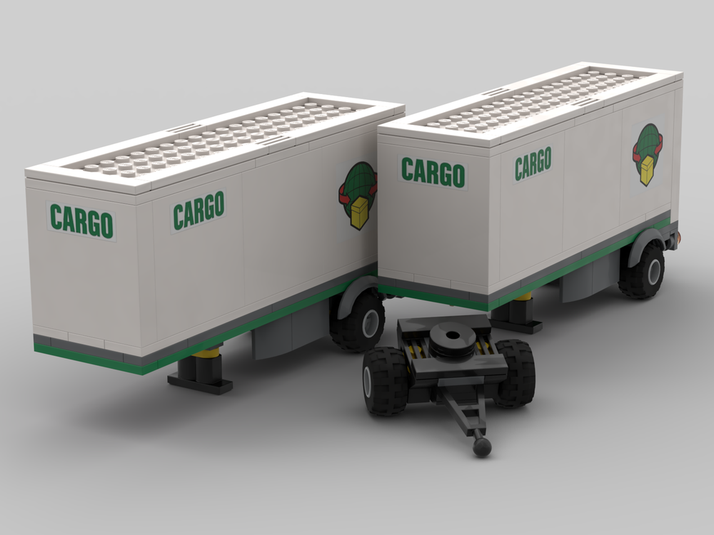 Lego Moc Cargo Truck And Double Trailers By Haulingbricks Rebrickable