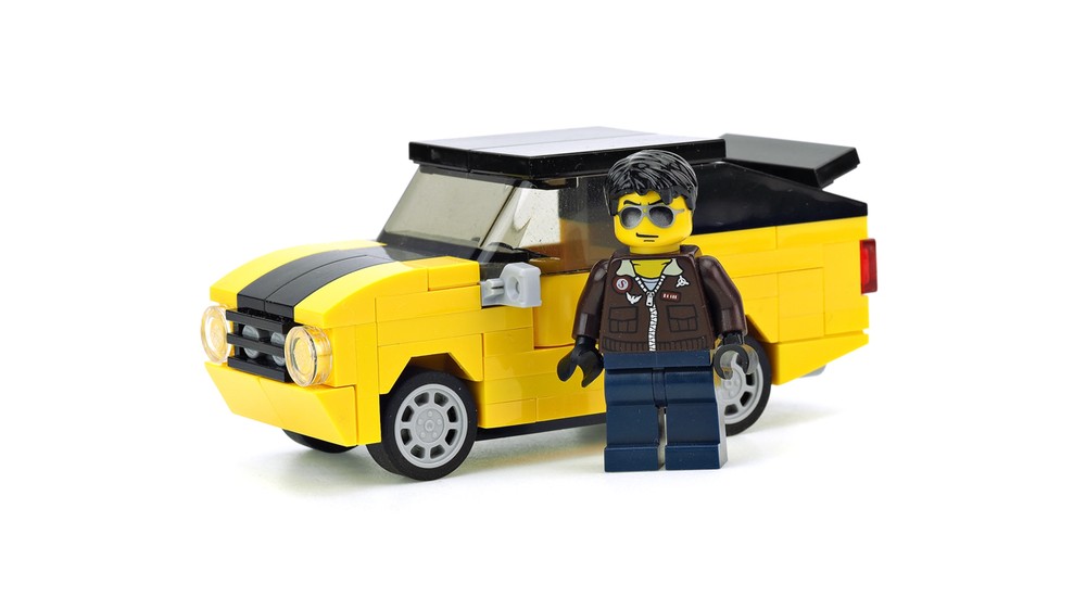 Lego Moc Yellow Muscle Car By Demarco Rebrickable Build With Lego