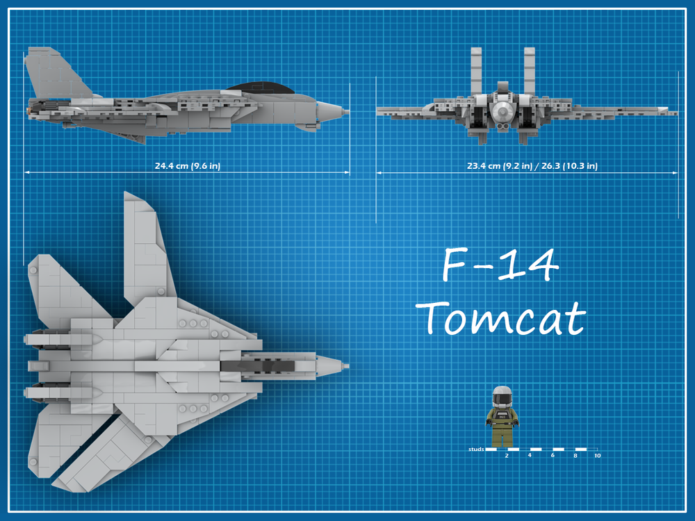 LEGO MOC F-14 Tomcat (1/72 scale) by abracada_brick | Rebrickable ...