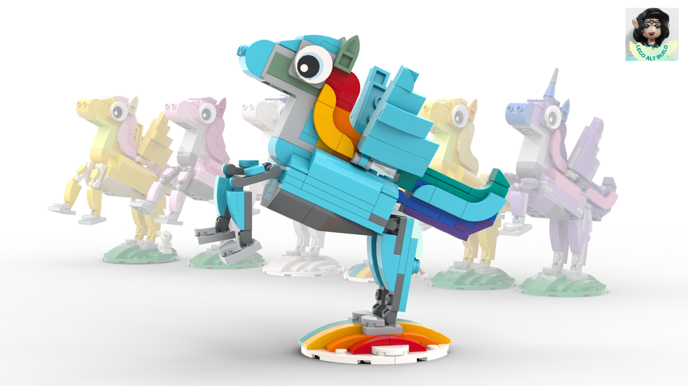 LEGO MOC 31140 Rainbow Dash by Lenarex | Rebrickable - Build with LEGO