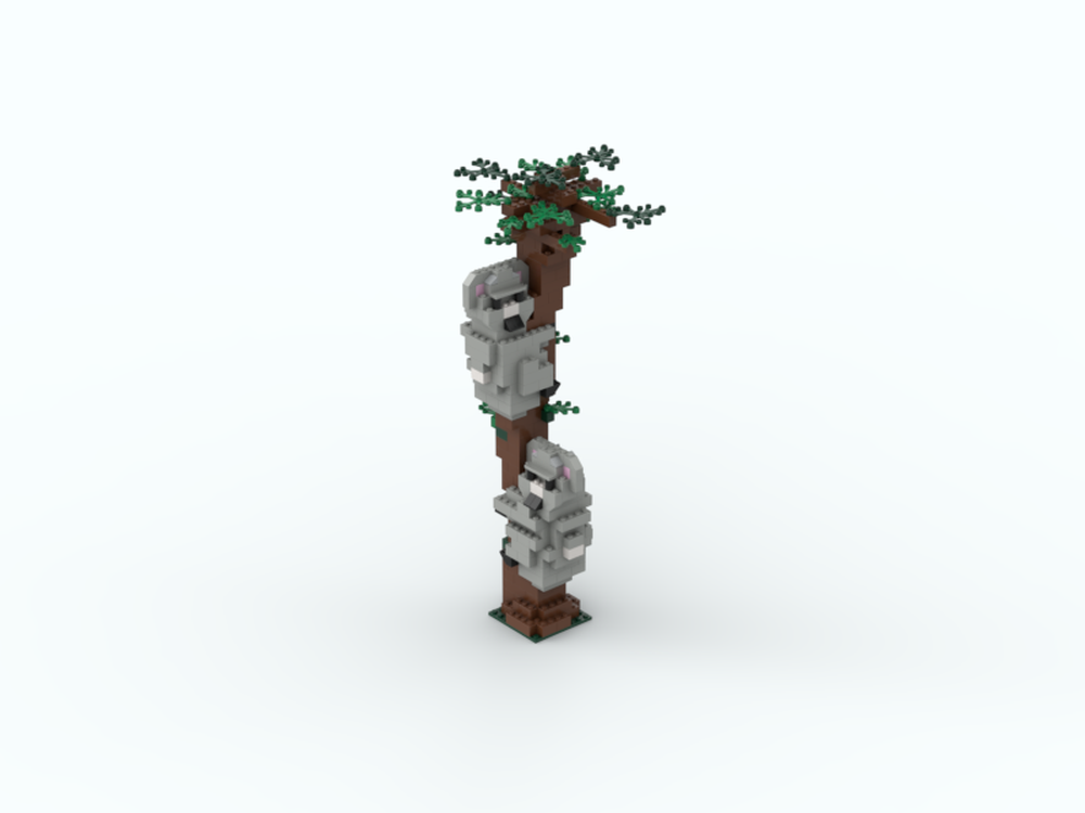 LEGO MOC Tree hugging koalas by Ehmylee | Rebrickable - Build with LEGO