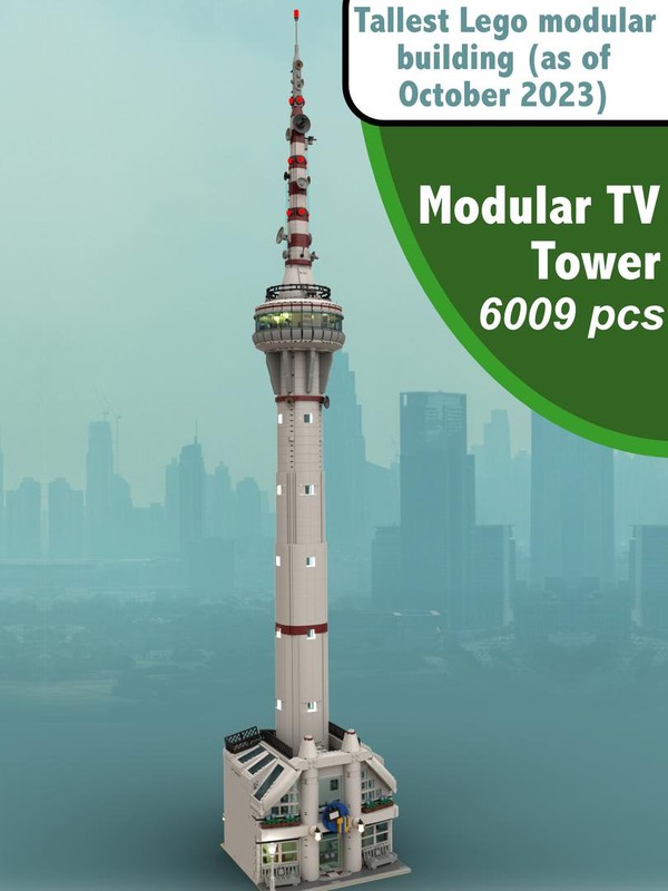 LEGO MOC Modular TV Tower by Al3xW40 | Rebrickable - Build with LEGO