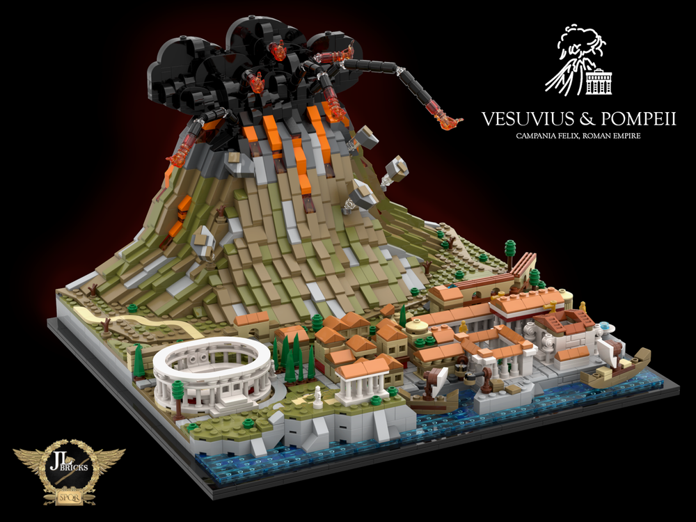 LEGO MOC Vesuvius & Pompeii by JL.Bricks | Rebrickable - Build with LEGO