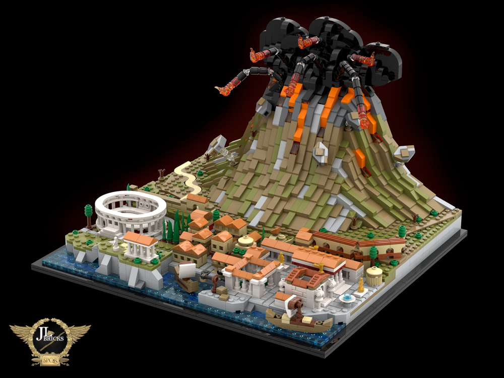 LEGO MOC Vesuvius & Pompeii by JL.Bricks | Rebrickable - Build with LEGO