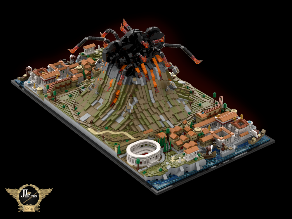 LEGO MOC Vesuvius & Pompeii by JL.Bricks | Rebrickable - Build with LEGO