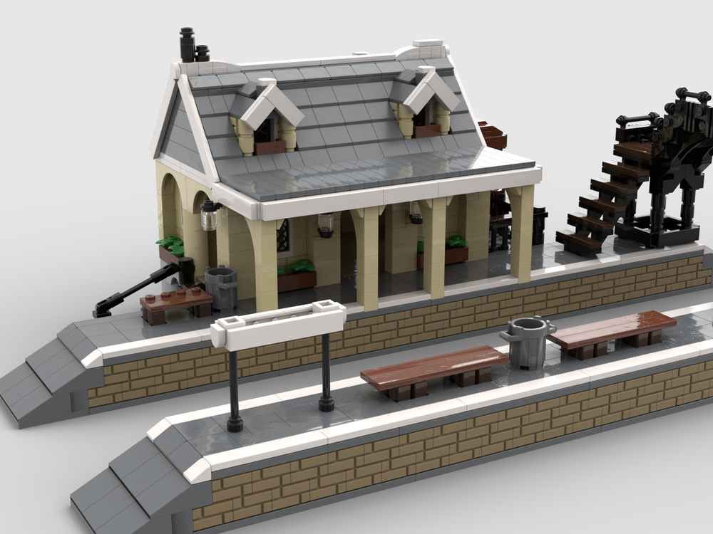 LEGO MOC 2 Platform Train Station by albiorix | Rebrickable - Build ...