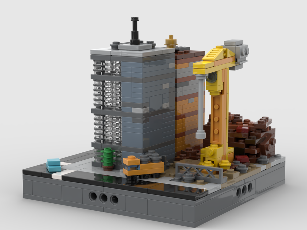 LEGO MOC Micropolis Demolition Site With SkyScrapers by AmacDonald43 ...