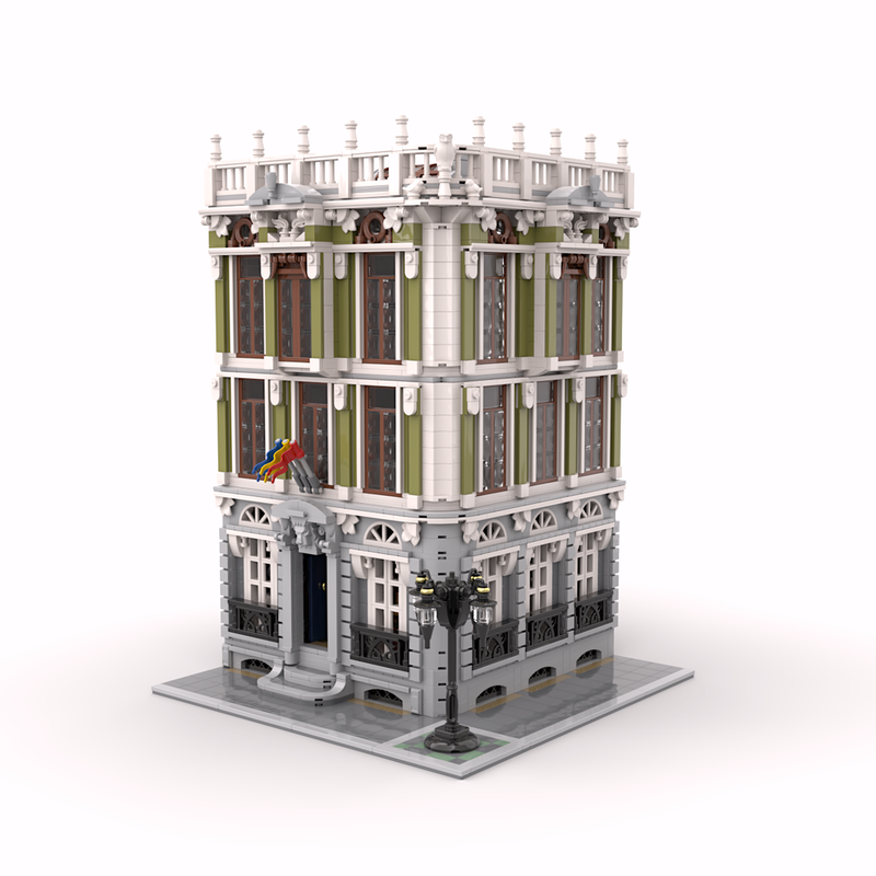 LEGO MOC Modular The Consulate by HannibalJoost | Rebrickable - Build ...