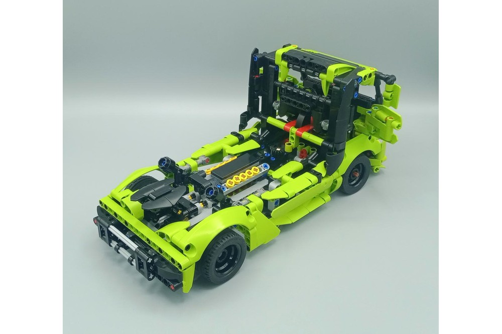 Lego Moc 42161 Race Truck By Nequmodiva Rebrickable Build With Lego