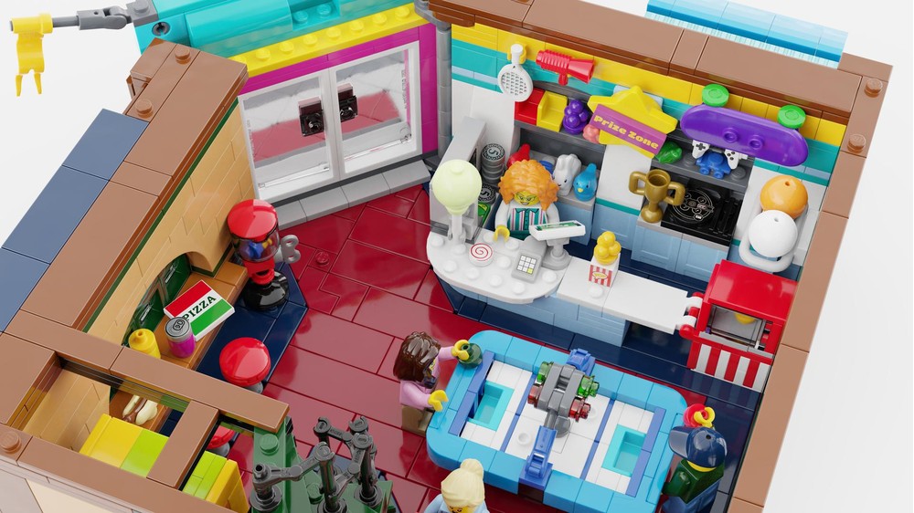 Lego Moc The Last Arcade Modular By Brentwaller Rebrickable Build