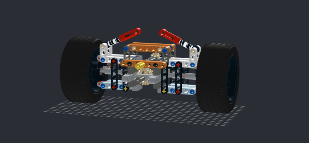 LEGO MOC Axle with Steering, Drive, Suspension for 1:10 wheels by domk4 ...