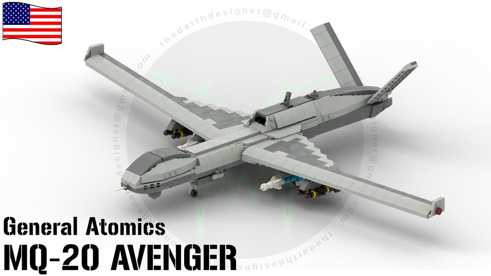 LEGO MOC-160051 MQ-20 AVENGER | UAV Drone - 1:35 Scale by DarthDesigner ...