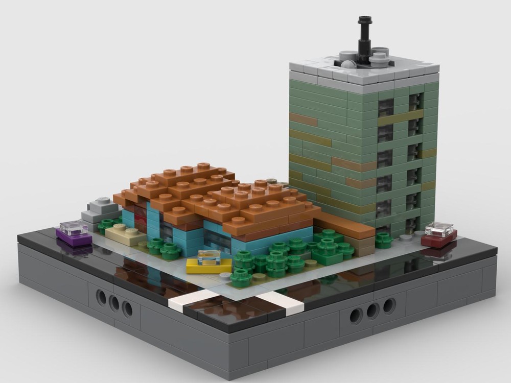 LEGO MOC Micropolis - Suburban House And Apartment Building. by ...