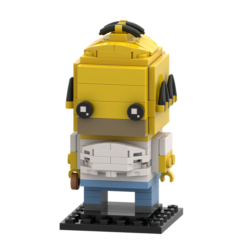 LEGO MOC Custom BrickHeadz: Homer J. Simpson by Klemmbau | Rebrickable ...