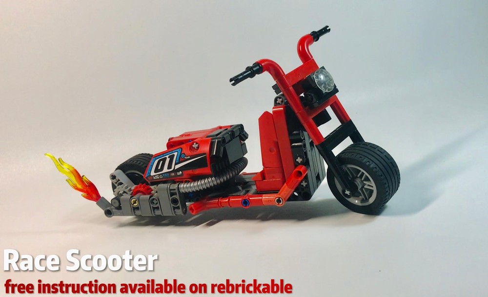 LEGO MOC Pullback race scooter by Secon Yan | Rebrickable - Build with LEGO