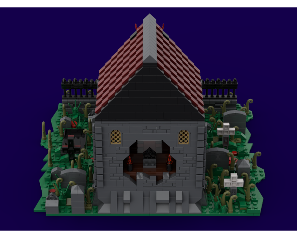 Lego Moc Halloween Cemetery By Jedi Plb Rebrickable Build With Lego
