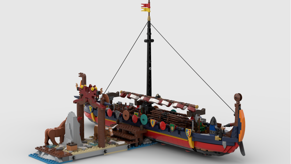 LEGO MOC Viking Village Harbour Extension by Kuki | Rebrickable - Build ...
