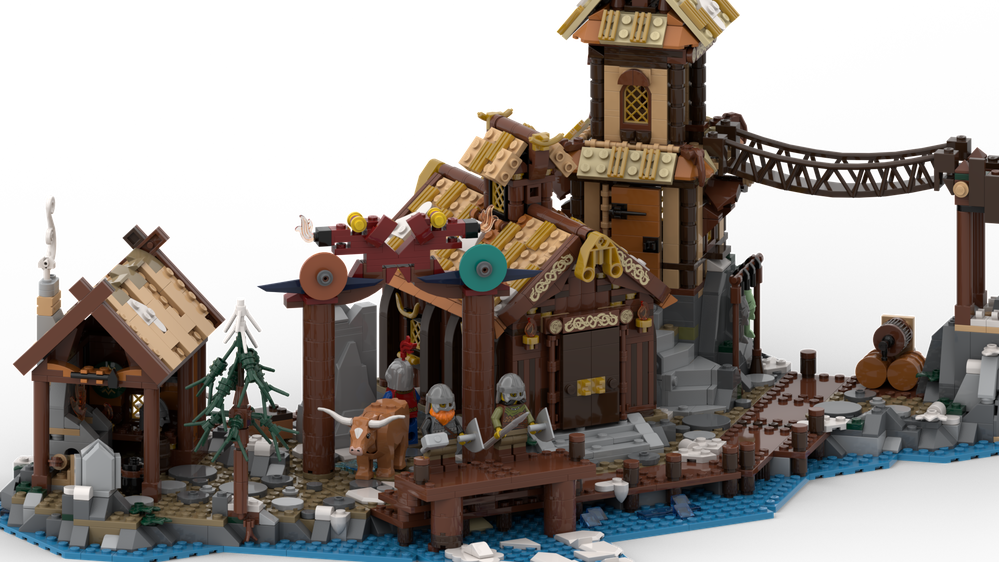 Lego Moc Viking Village Harbour Extension By Kuki Rebrickable Build