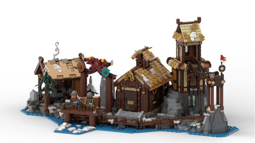 Lego Moc Viking Village Harbour Extension By Kuki Rebrickable Build