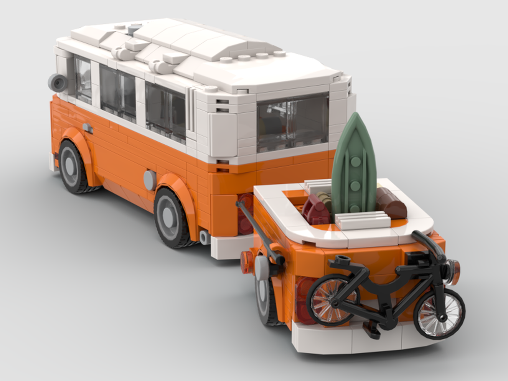 LEGO MOC 1973 Volkswagen T2 Camper Van with Trailer by toms8wides ...