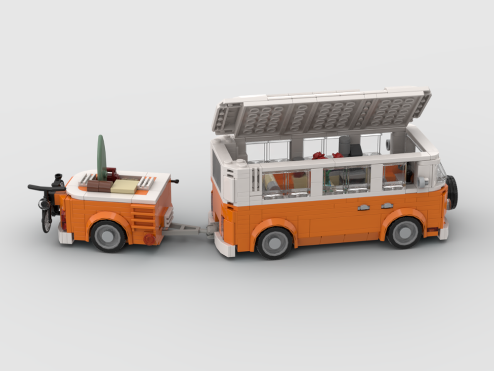 LEGO MOC 1973 Volkswagen T2 Camper Van with Trailer by toms8wides ...