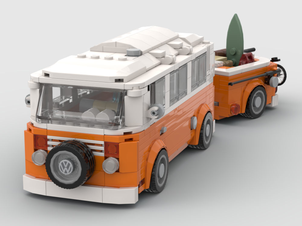 LEGO MOC 1973 Volkswagen T2 Camper Van with Trailer by toms8wides ...