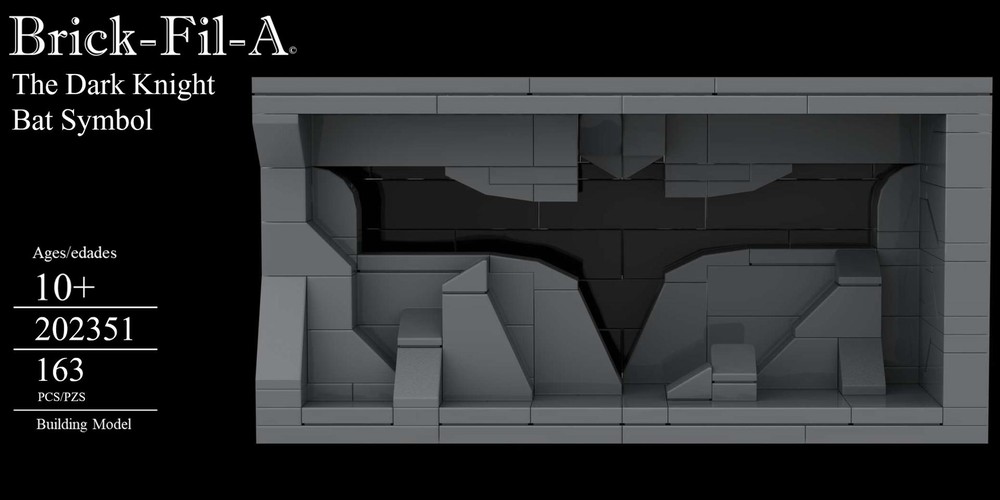 LEGO MOC Bat-symbol by Brick-Fil-A-Builds | Rebrickable - Build with LEGO