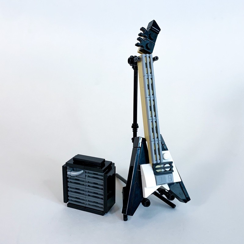 LEGO MOC-160390 Flying V Guitar (plus Amp + Stand) by hg_moc ...