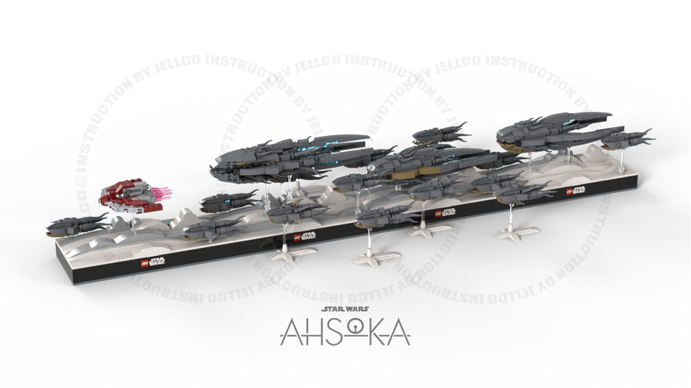 Lego Moc Micro Diorama T 6 Shuttle With Purrgils Into The Hyperspace