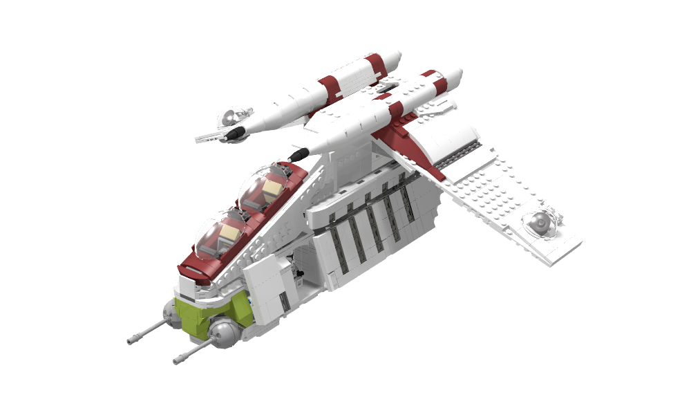 Lego Moc Republic Gunship Laati By Tiggerljc Rebrickable Build