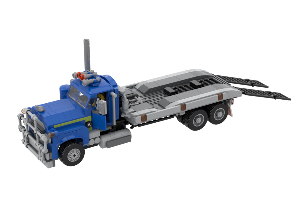 LEGO MOC Mack R Series Car-Carrier Truck - Blue/Lime by Brick.Mocman ...
