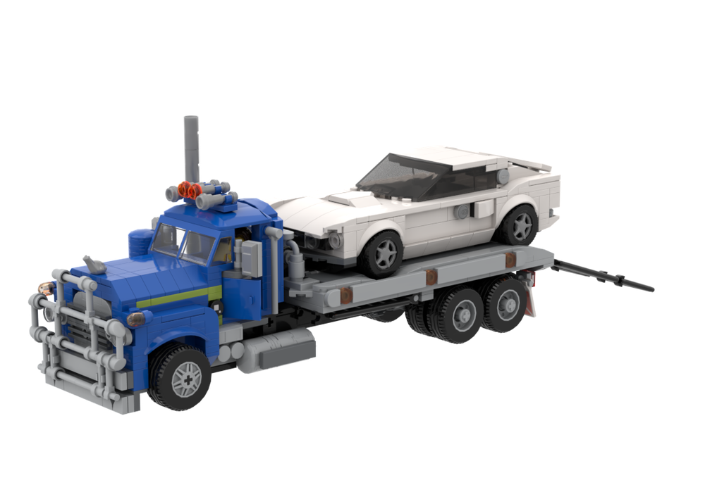 LEGO MOC Mack R Series Car-Carrier Truck - Blue/Lime by Brick.Mocman ...