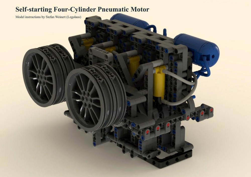 LEGO MOC Self-starting four-cylinder pneumatic motor by legolaus ...