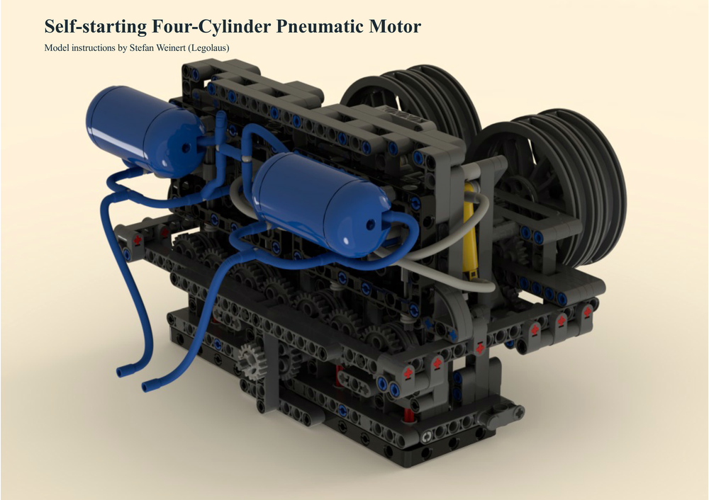 LEGO MOC Self-starting four-cylinder pneumatic motor by legolaus ...