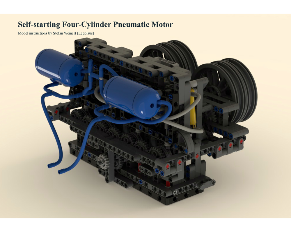 LEGO MOC Self-starting four-cylinder pneumatic motor by legolaus ...