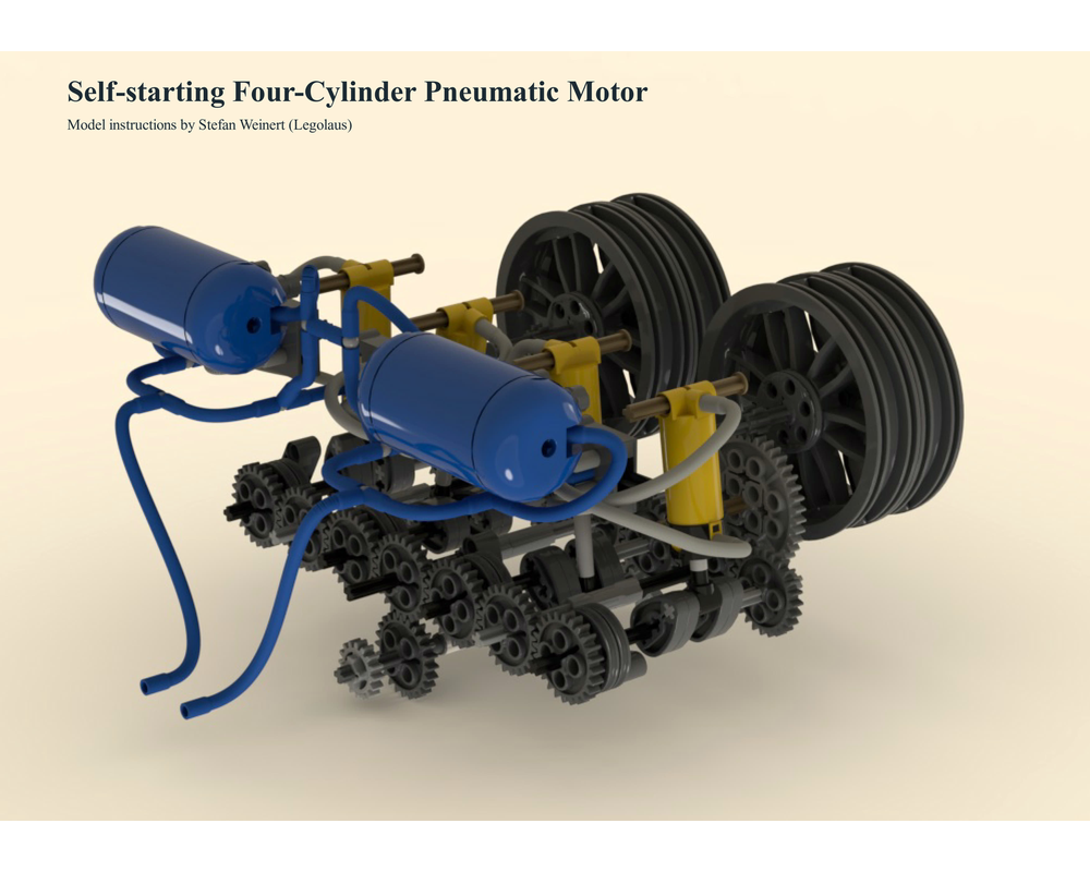 LEGO MOC Self-starting four-cylinder pneumatic motor by legolaus ...