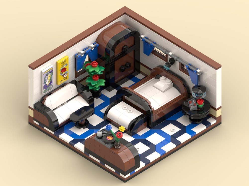 LEGO MOC Curvy Modern Bedroom by ulix | Rebrickable - Build with LEGO