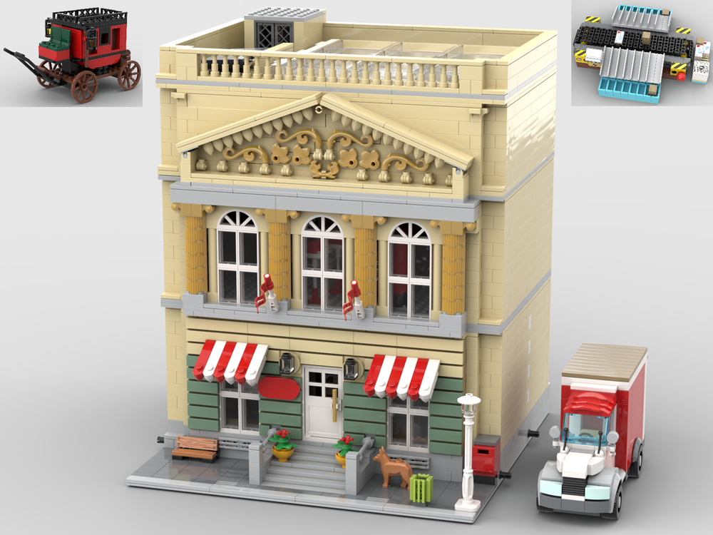 LEGO MOC Modular Post Office in Neoclassical style by ubertoys.eu ...