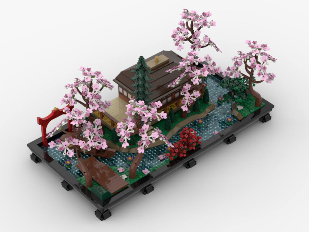 LEGO MOC Lego Traditional Japanese Riverside House Diorama Display by ...