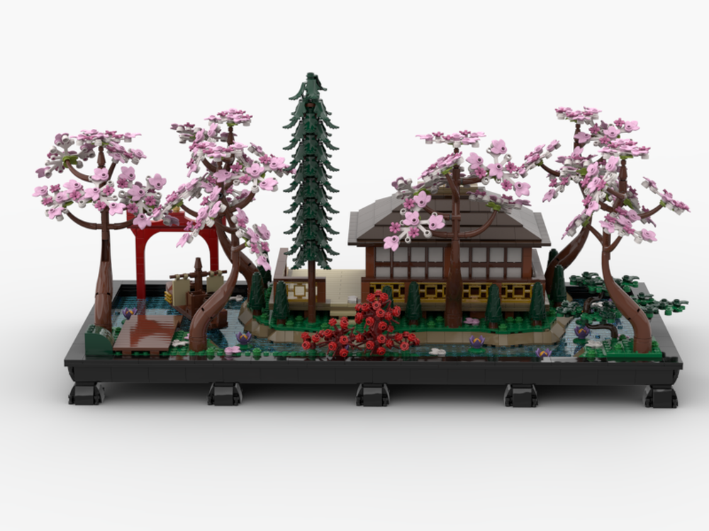 LEGO MOC Lego Traditional Japanese Riverside House Diorama Display by ...