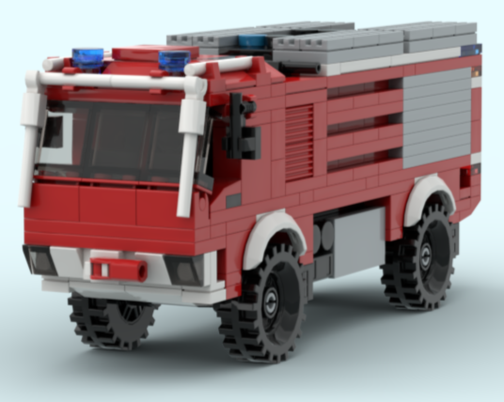 LEGO MOC Waldbrand - TLF Feuerwehr Bundeswehr TATRA Fire Truck German ...