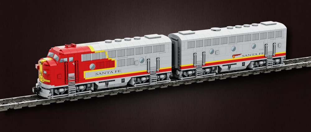 LEGO MOC Diesel Locomotive EMD F7 Santa Fe by langemat | Rebrickable ...