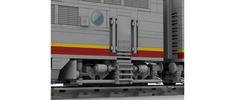 Lego Moc Diesel Locomotive Emd F7 Santa Fe By Langemat Rebrickable