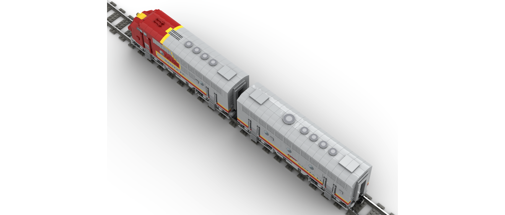 Lego Moc Diesel Locomotive Emd F7 Santa Fe By Langemat Rebrickable
