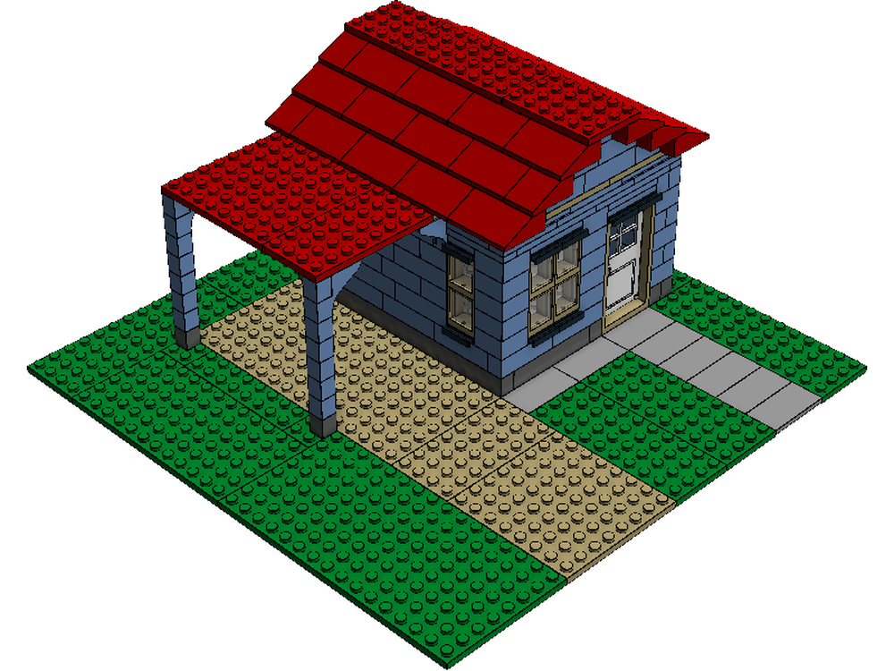 LEGO MOC Light Blue House by PfostenStudios1997 | Rebrickable - Build with LEGO